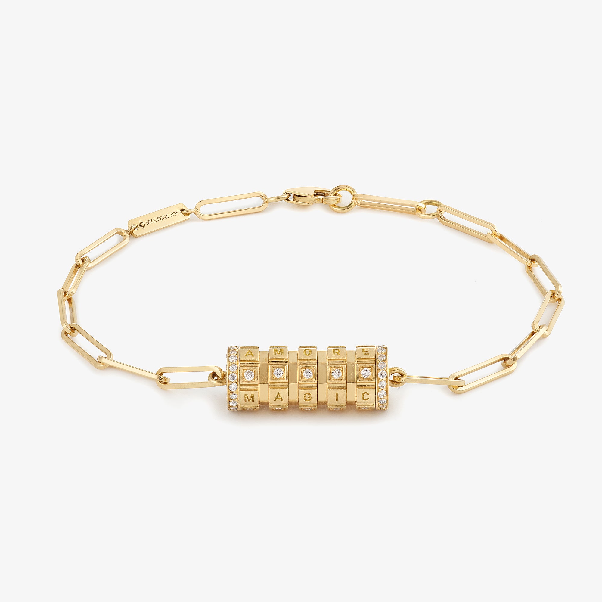Bracelet LETTERS PAVÉ : Talisman Personnalisable